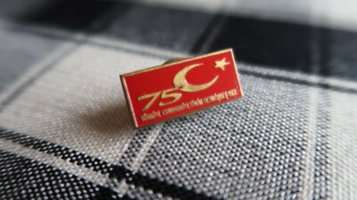 Turkiye Cumhuriyeti TURKEY 75 Anniversary Lapel Pin 2.2cm | eBay