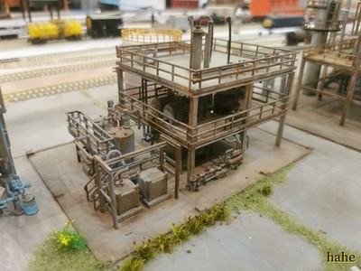 Ho 1/87 Scale Manufacturing Factories Abandoned Factory Building Scene ...