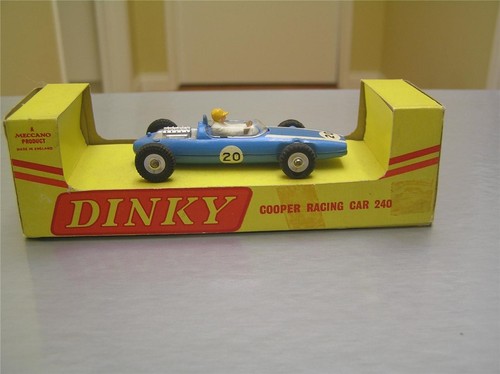 Dinky toys 240 Cooper Racing car Yellow Helmet Driver in rare Export ...