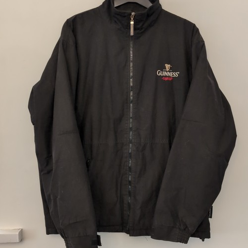 Guinness Jacket Mens XXL Black Bomber Official, Lined Padded Coat, Fast ...