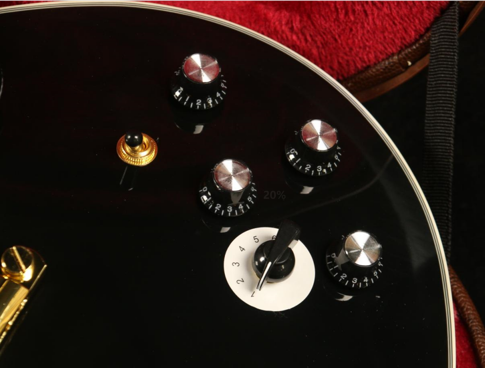 Custom 335 Electric Guitar Black Color BB King Gold Hardware Signature ...