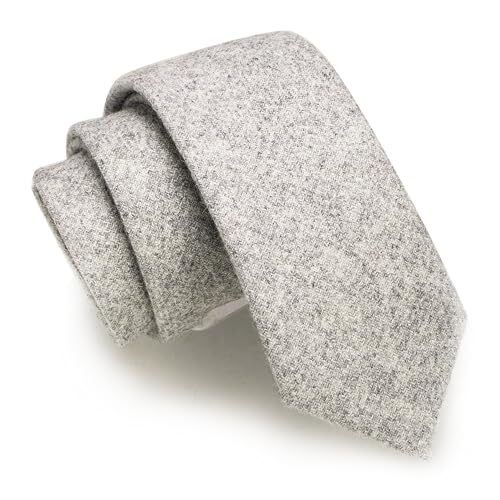 2.4" Cotton Necktie Solid Mens Cashmere Wool Skinny Tie 75% Cashmere-gray | eBay