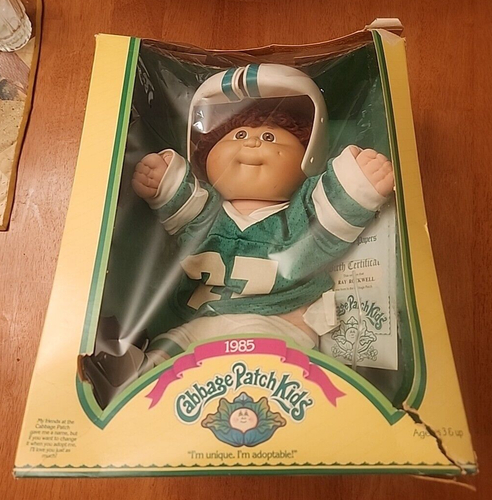 NEW NIP 1985 Coleco Vintage Cabbage Patch Kids Football Player NEW YORK ...