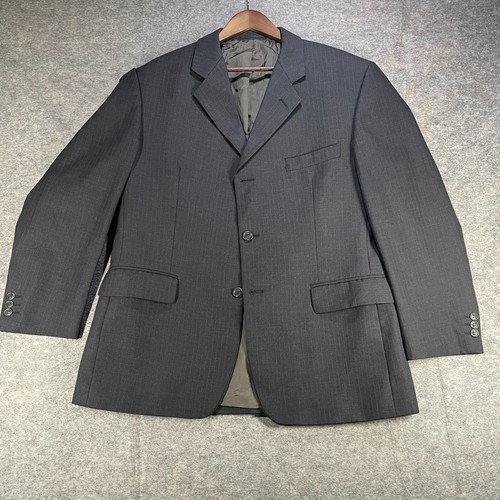 Alexandre London Savile Row Black Wool Blazer 44 S Three Button Single ...