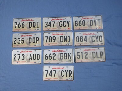 Bulk Lot of 10 Louisiana License Plate Plates Pelican LA - 512 DLP | eBay
