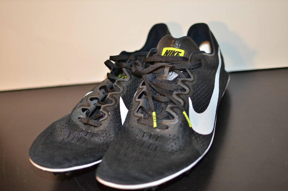 Nike Zoom Victory 3 Mens Track & Field Spikes Black White (835997-017 ...