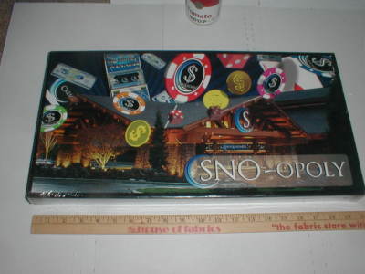 SNO-OPOLY Monopoly Board Game SEALED Snoqualamie Tribal Casino WA STATE ...