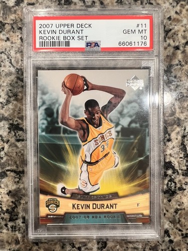 KEVIN DURANT 2007 UPPER DECK ROOKIE BOX SET #11 ROOKIE CARD RC PSA 10 ...