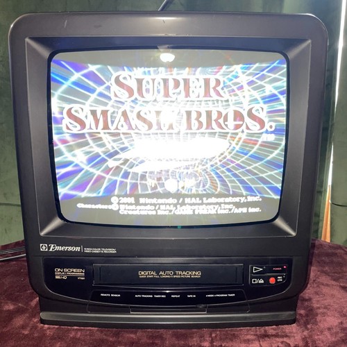 Emerson 13" CRT TV / VCR Recorder Model VT1321 Black Antenna Carrying ...