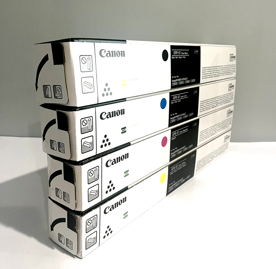 Canon GPR-61 High Yield Complete Toner Cartridge Set KCMY For C5840i ...