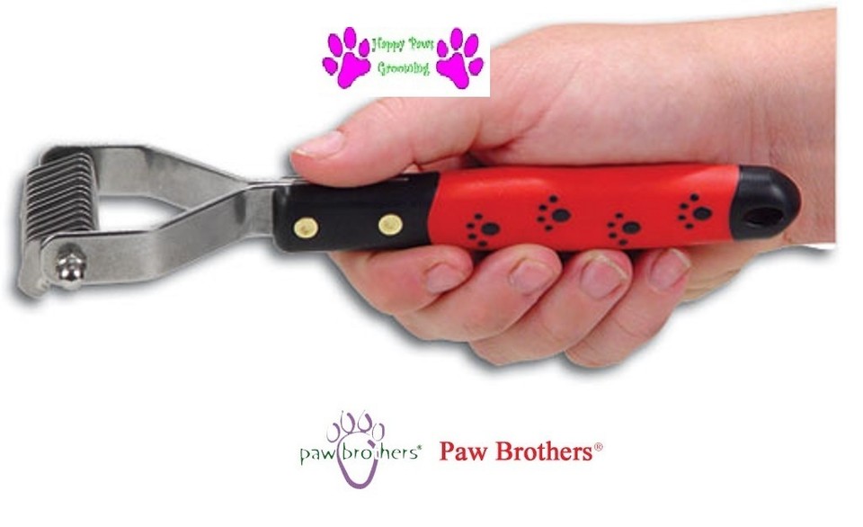 PAW BROTHERS STRIPPER RAKE GROOMER SET Rakke Tool Dog Cat Coat Hair Mat ...