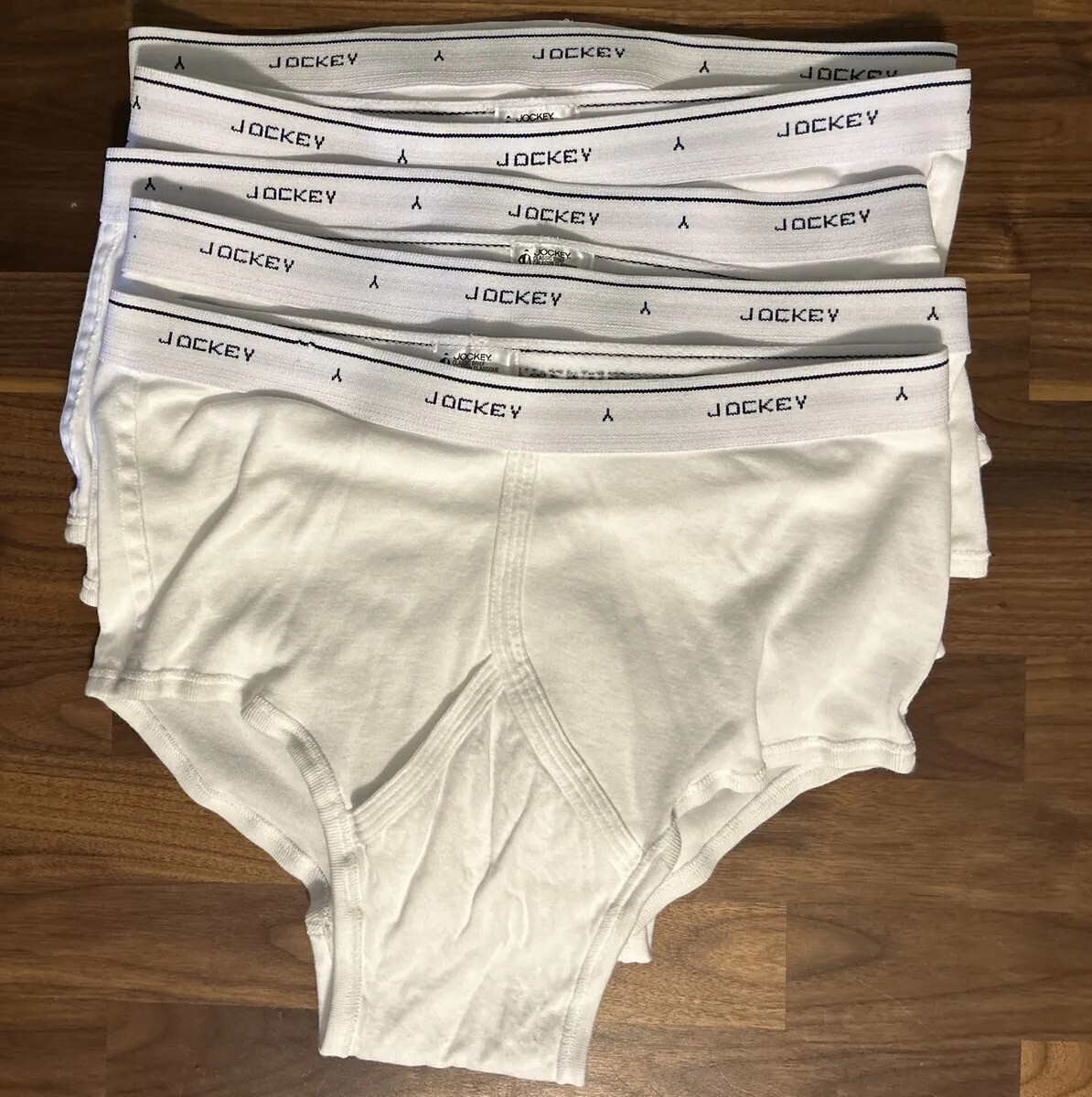 Jockey Classic Y-Front Briefs Vtg Sewn Tag White Mens 38 Lot of 5 Pairs ...