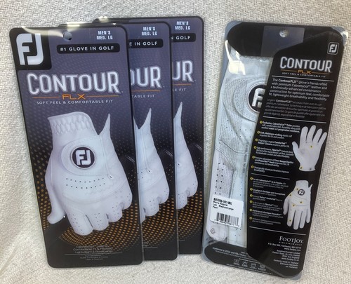 Footjoy Contour FLX Golf Glove 4-Pack MEN MEDIUM LARGE Left Hand ...
