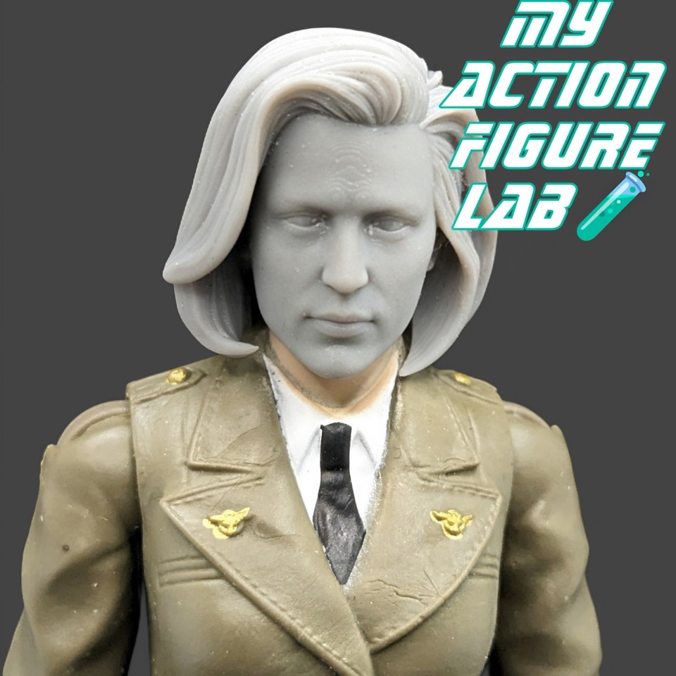 X-Files 3D Printed Custom Head Sculpt Unpainted (READ DESCRIPT.. & LOOK ...