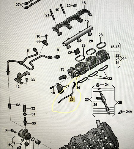 Genuine Audi Vacuum Hose, Left-side. P/N: 06E-133-791-G | eBay