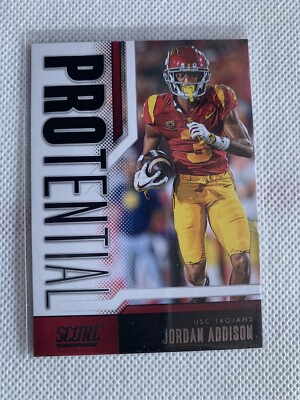 2023 Panini Score Protential Rookie Jordan Addison Usc Trojans #9 | eBay