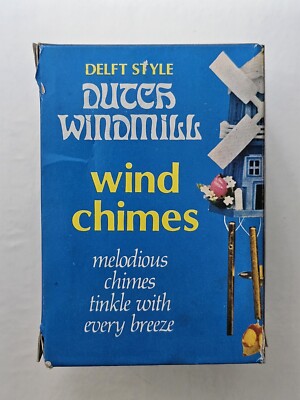 Vintage Wind Chimes - Delft Style Dutch Windmill | eBay