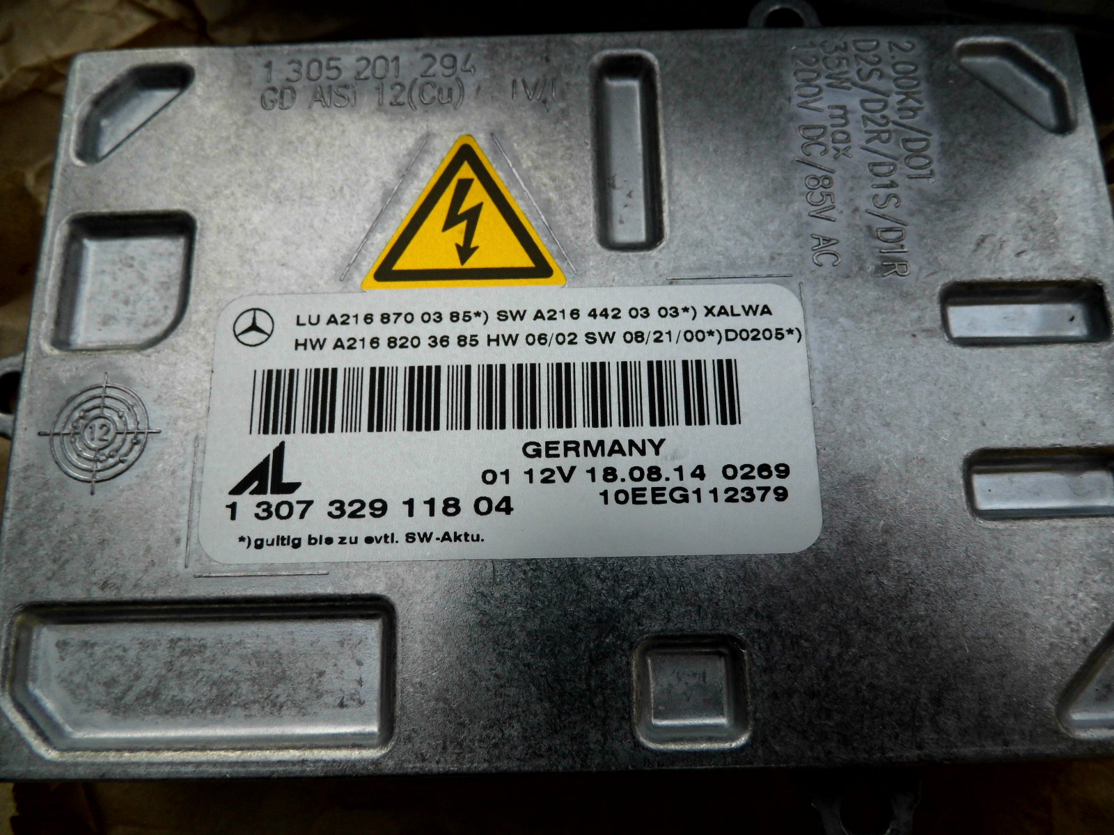 OEM MERCEDES BENZ XENON BALLAST A 2168700385 HEADLIGHT CONTROL MODULE ...