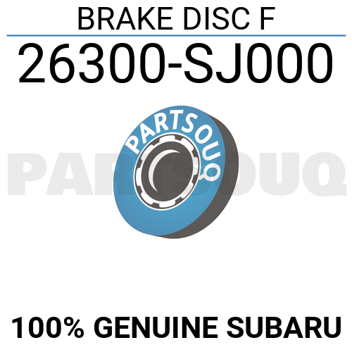 26300SJ000 Genuine Subaru BRAKE DISC F 26300-SJ000 | eBay