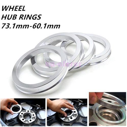 4X Wheel Hub Centric Hole Rings Spacer Set OD=73.1mm ID=60.1mm Aluminum ...
