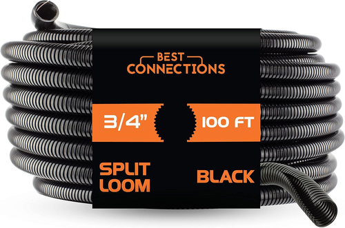 3/4" X 100 Ft Split Wire Loom Flex-Guard Convoluted Tubing – Protective Split Ca 313051924967| eBay