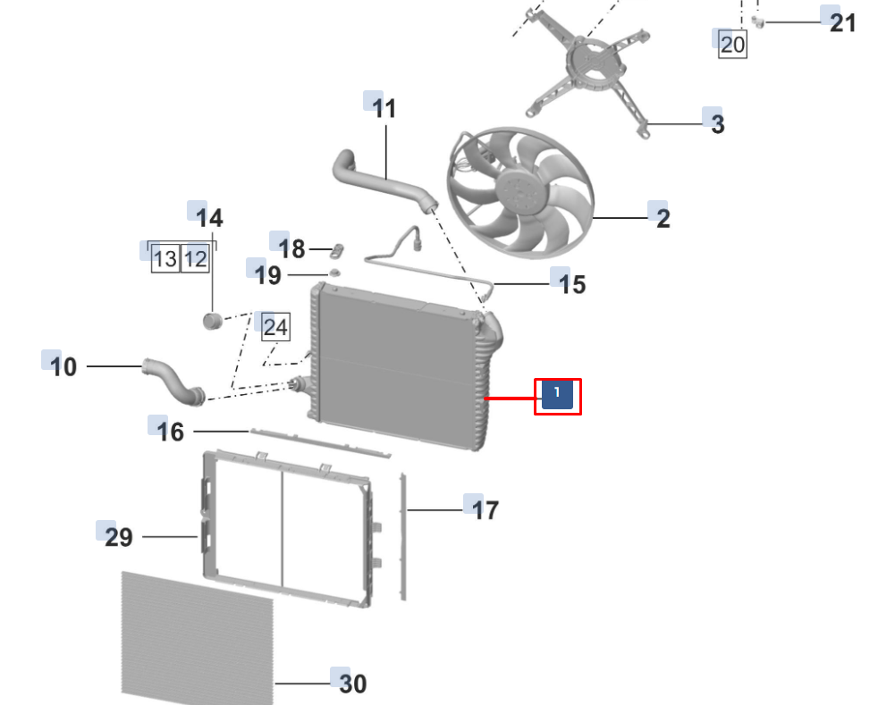 PORSCHE 911 992 Carrera Axiliary Left Coolant Radiator 992121251 NEW ...