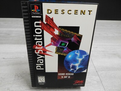 Descent Sony PlayStation PS1 1996 Long Box & Manual Only NO DISC ...