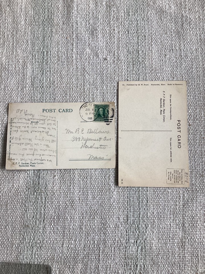 2 Nantucket E.P.F. Gardner Poets Corner Peanut Man Boyer Postcard PC | eBay
