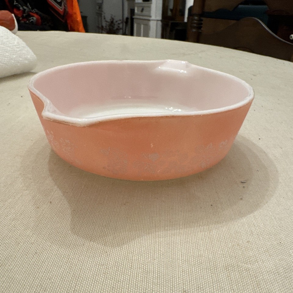 Vintage Pyrex Pink Gooseberry 471 Small Casserole Dish 1 Pint USA has ...