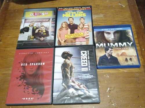 LOT OF 5 VARIOUS DVDS & 1 BLU RAY"EXCELLENT"CONDITION T.CRUISE,JENNIFER ...