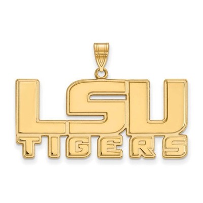 10k Yellow Gold Louisiana State Large 'LSU TIGERS' Pendant | eBay