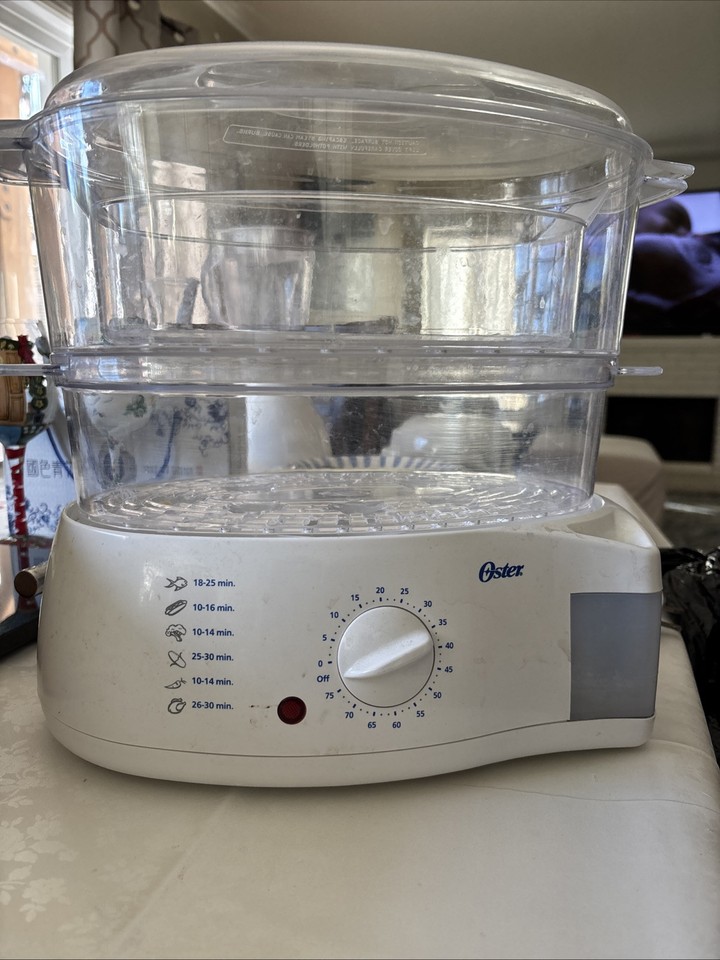 OSTER Model 5711 Electronic 2-Tier 6.1 Quart White Food Steamer | eBay
