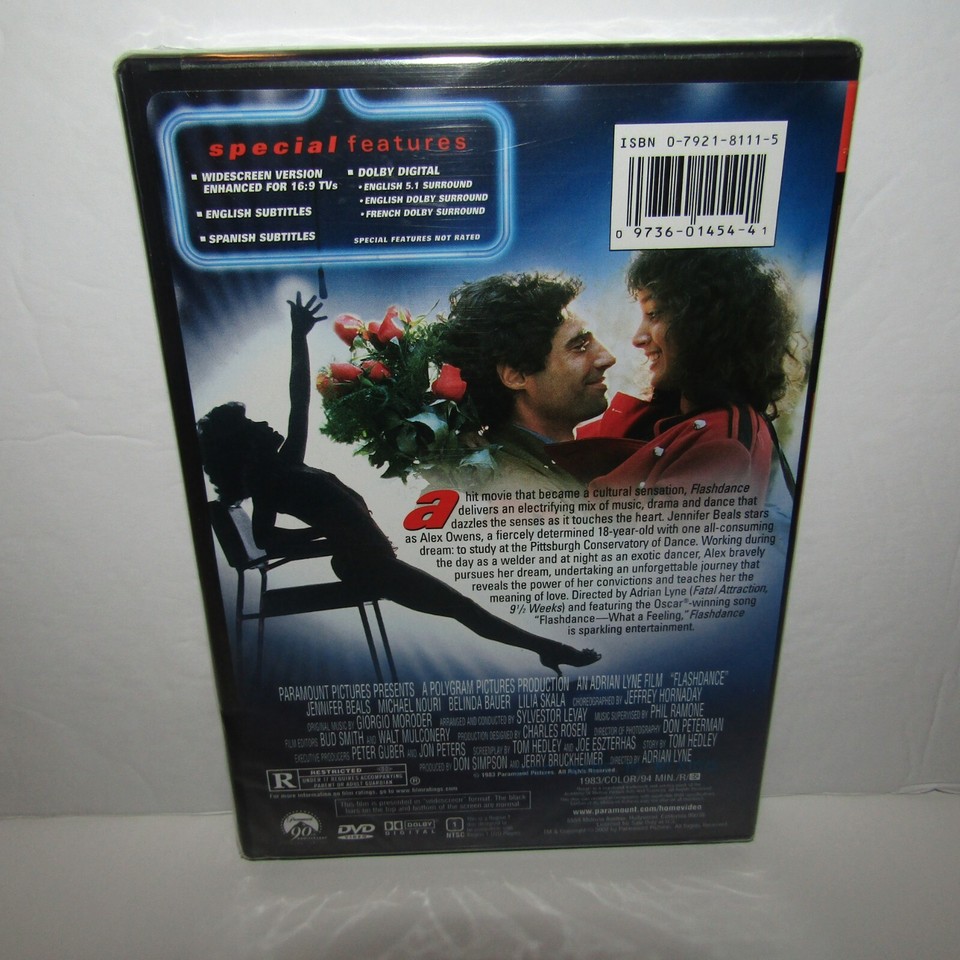Flashdance DVD Brand New & Sealed Flash Dance Jennifer Beals Movie ...