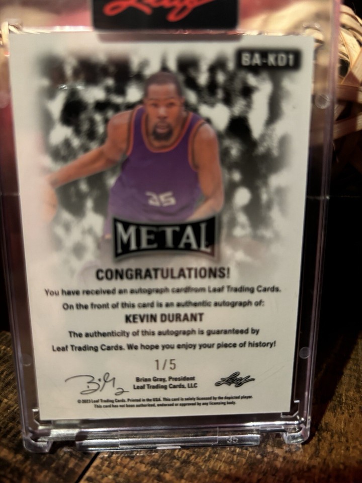 Kevin Durant auto #1/5 Awesome Card | eBay