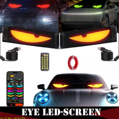 2x Truck-Specific Devil's Eye LED-Screen Car Eye Light Truck Dynamic ...