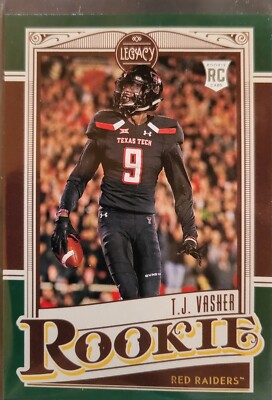 2021 Panini Legacy TJ Vasher Rookie Green #191 069/100 RC XFL Cowboys ...