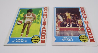 San Diego Conquistadors 1973-74 ABA TOPPS Travis Grant Stew Johnson LOT ...