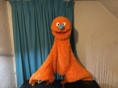 Professional orange live hand monster puppet | eBay