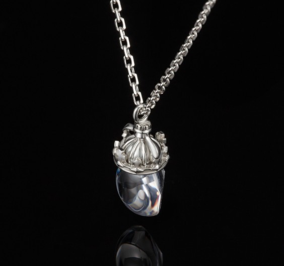 FINAL FANTASY IX Dagger Garnet Silver 925 Necklace Pendant Cubic ...