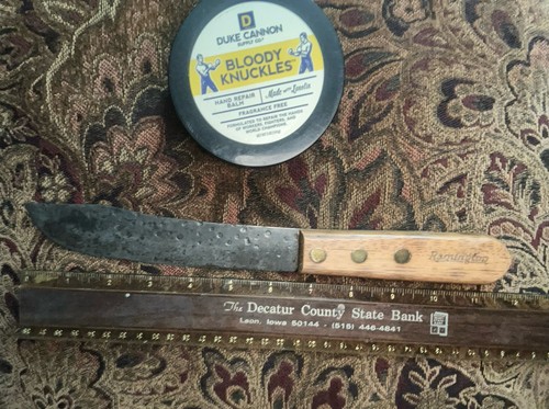 Vintage Remington Moorman's butcher fixed blade, Meat Cutting, 3 Rivets ...