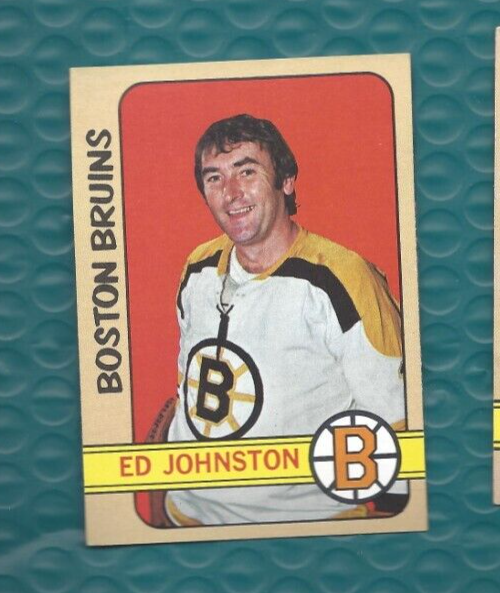 1972 Topps hockey card #13 Ed Johnston Boston Bruins EXMT | eBay