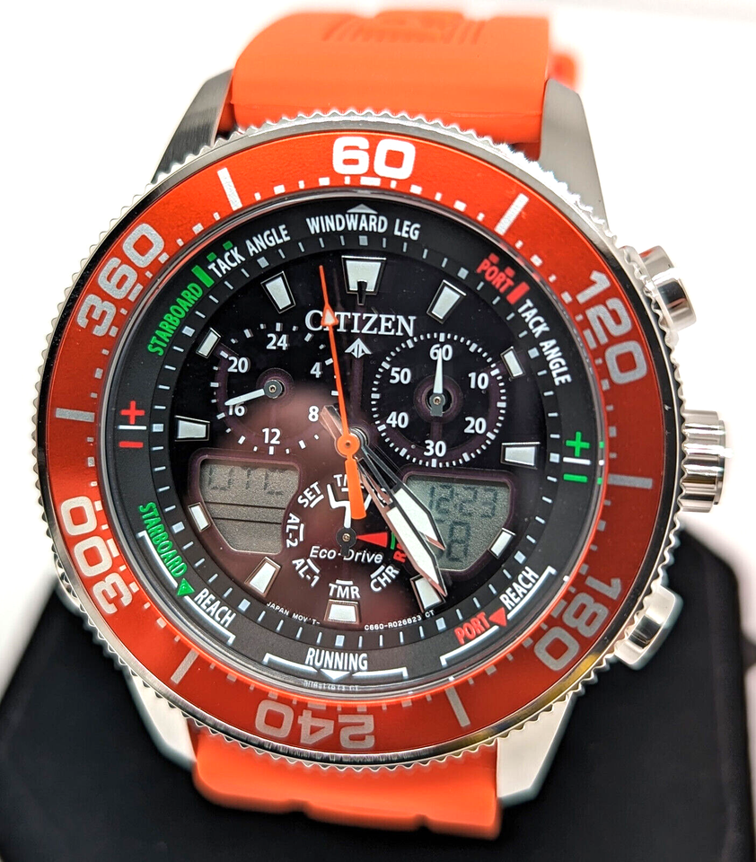 Citizen Promaster Sailhawk Alarm Men's Dual Time Chronograph Watch ...