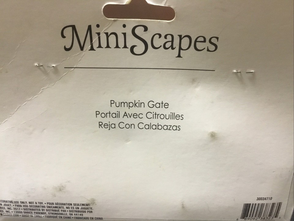 Pumpkin Gate Mini Fairy Garden Fall Decor 1 Piece Heavy Resin New In ...