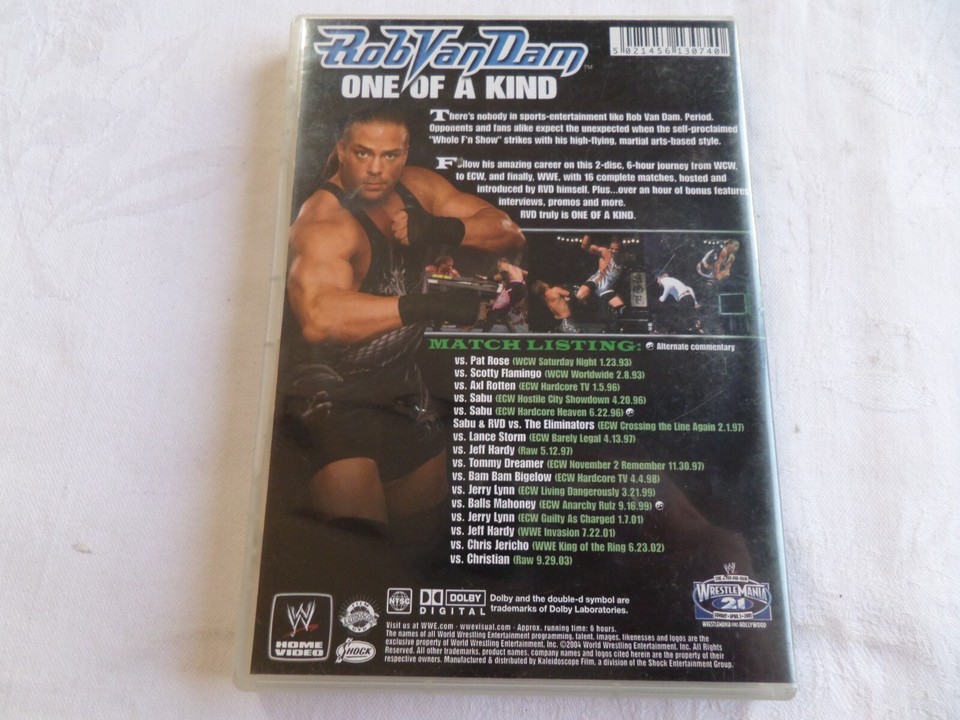 WWE - Rob Van Dam (DVD) One Of A Kind 2 Disc Set All Region NTSC Sabu ...