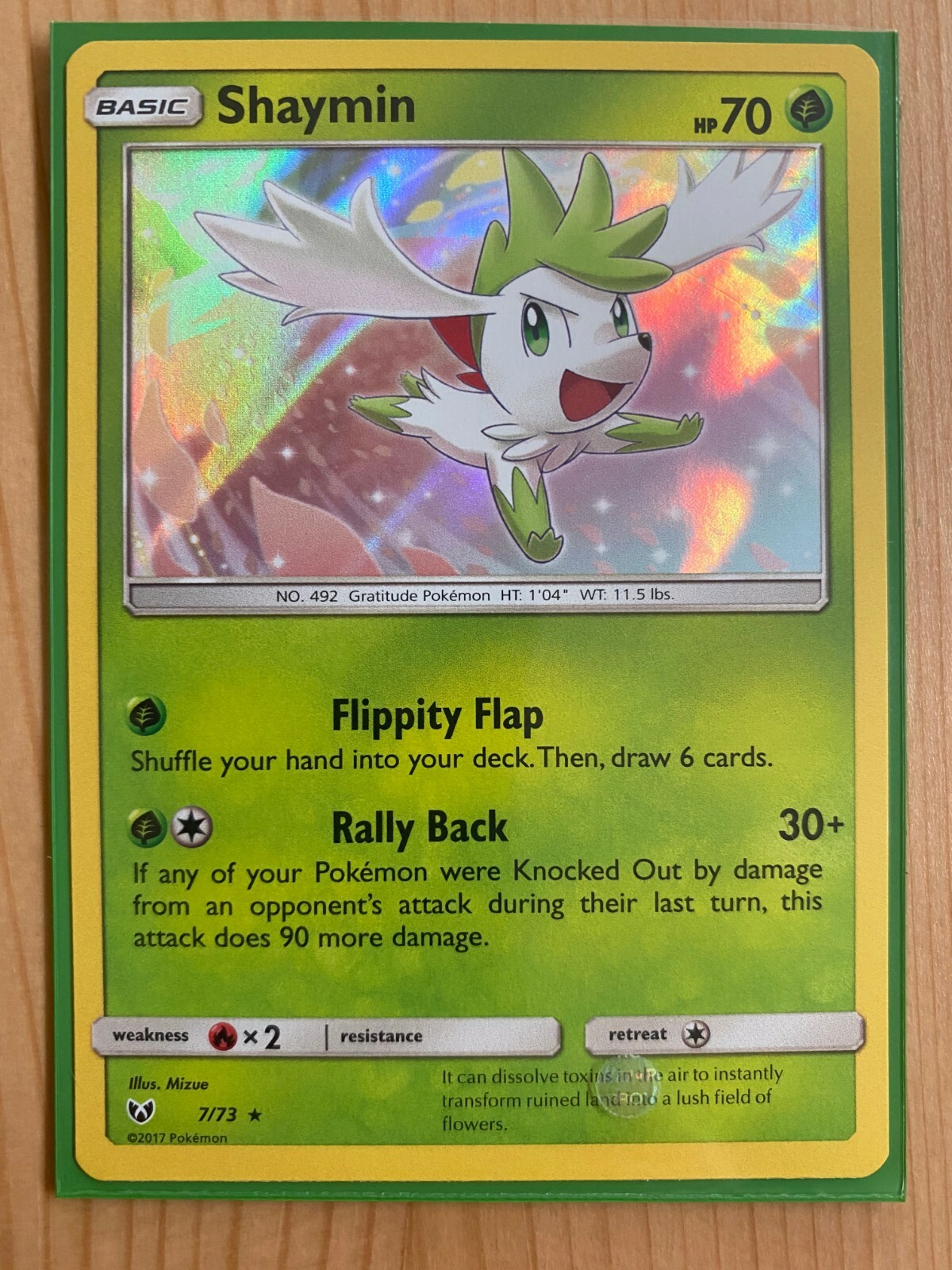 Shaymin Pokemon Card