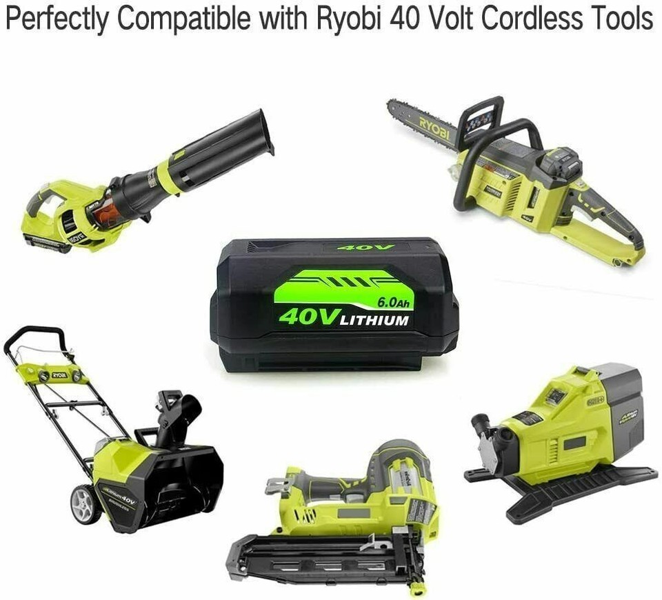 For Ryobi OP40605 6.0ah 40V Lithium Ion Battery High Capacity OP4015 ...