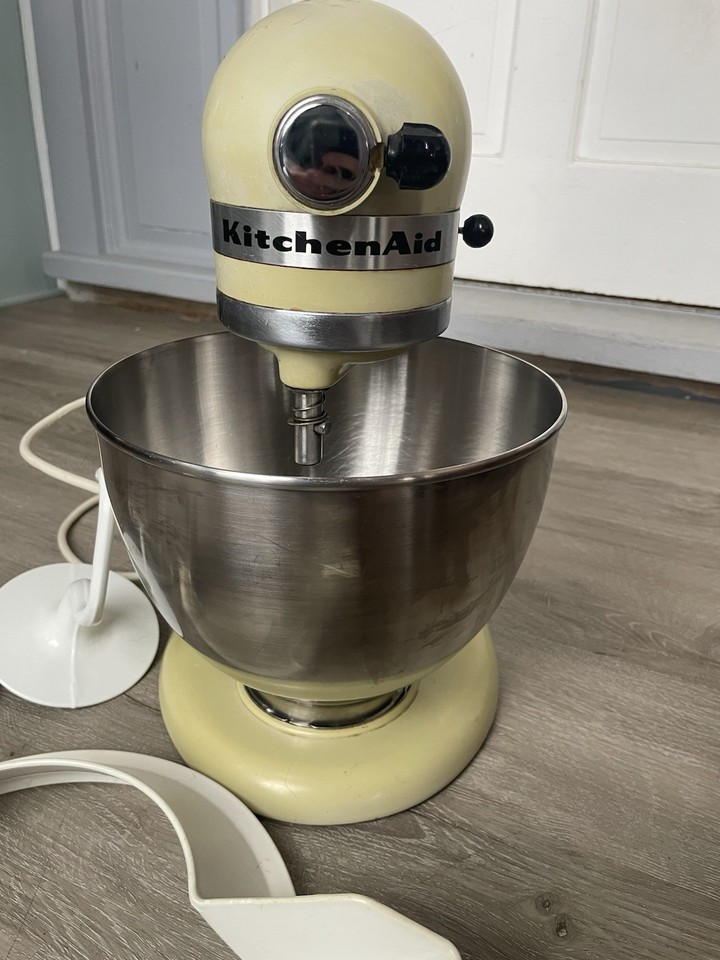 Vintage Cream Color Kitchen Aid Hobart Model K45-SS Attachments ...