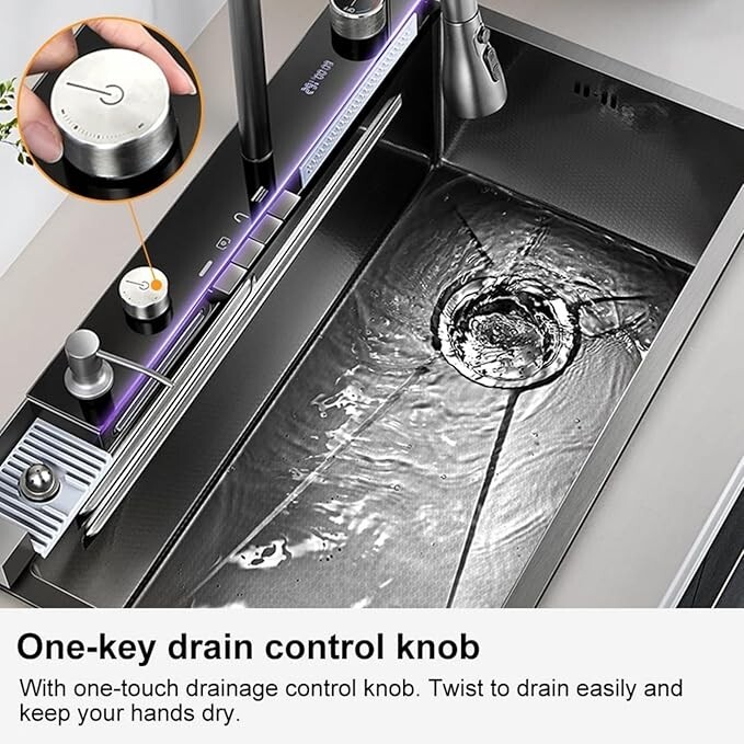 Flying Rain Stainles Steel Watefall Kitchen Sink Faucet Household ...