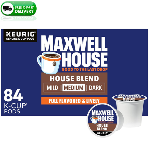 Maxwell House House Blend Medium Roast K-Cup Coffee Pods, 84 ct Box ...