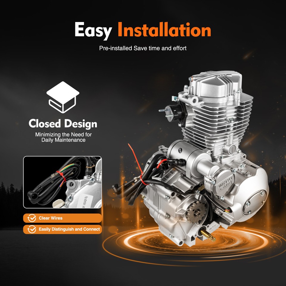 4 Stroke 250cc DIRT BIKE ATV Engine Motor w/ 5 Speed Transmission ...